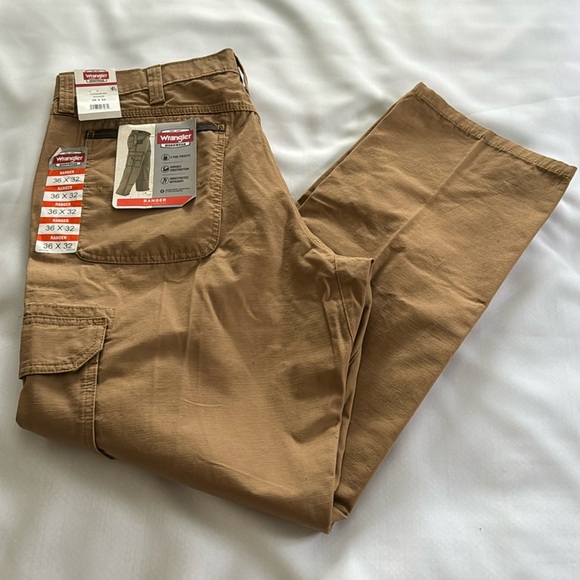 Wrangler | Pants | Wrangler Cargo Pants Mens 36 32 Tan Ripstop Work ...